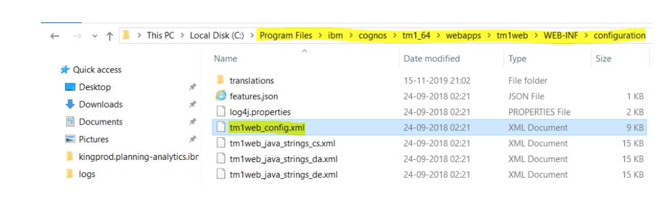 Session Timeout for TM1Web, PAW and PAX